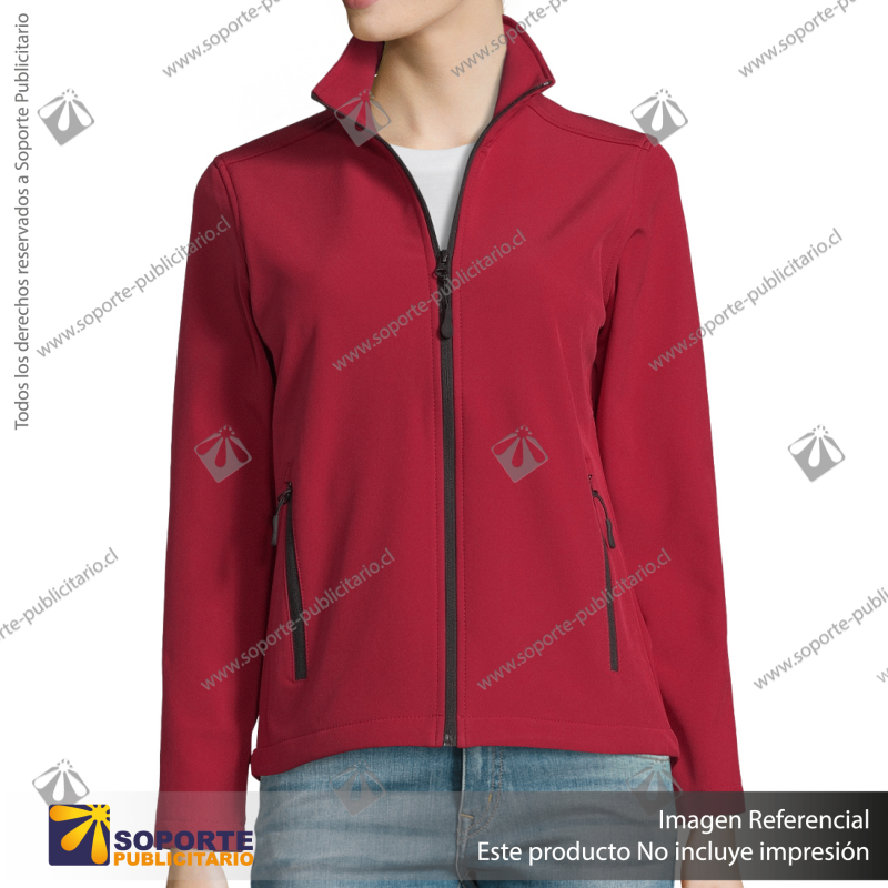 CHAQUETA SOFTSHELL RACE MUJER/X LARGE/ROJO – Tienda SoportePublicitario